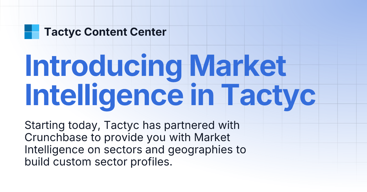 Introducing Market Intelligence in Tactyc | Tactyc Content Center