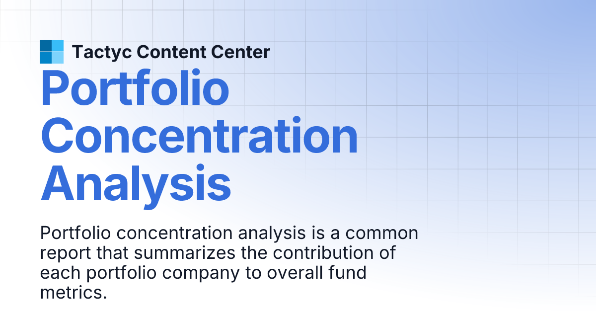 Portfolio Concentration Analysis | Tactyc Content Center